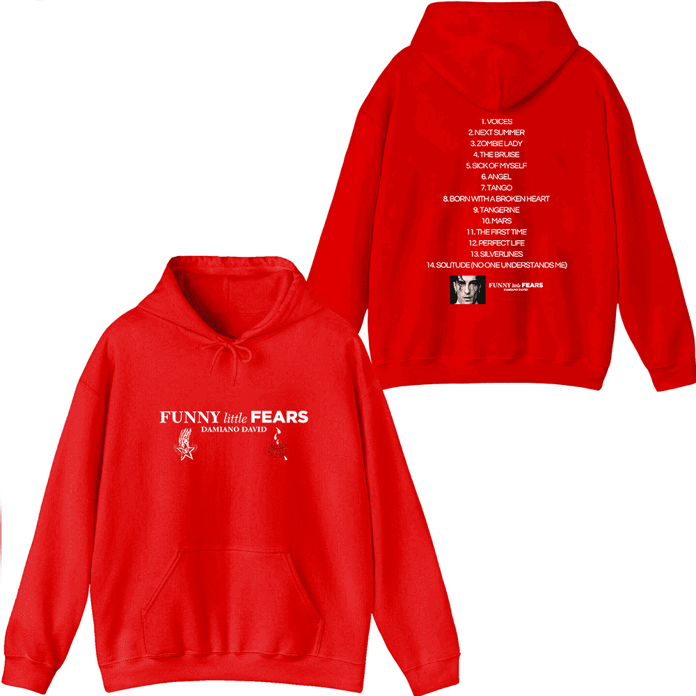 Damiano David Merch Funny Little Fears Album Hoodie Unisex Long Sleeve ...