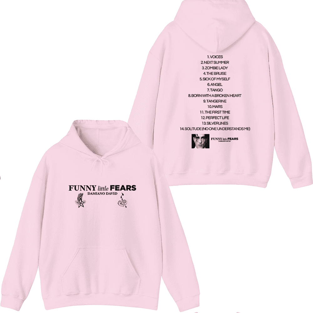 Damiano David Merch Funny Little Fears Album Hoodie Unisex Long Sleeve ...