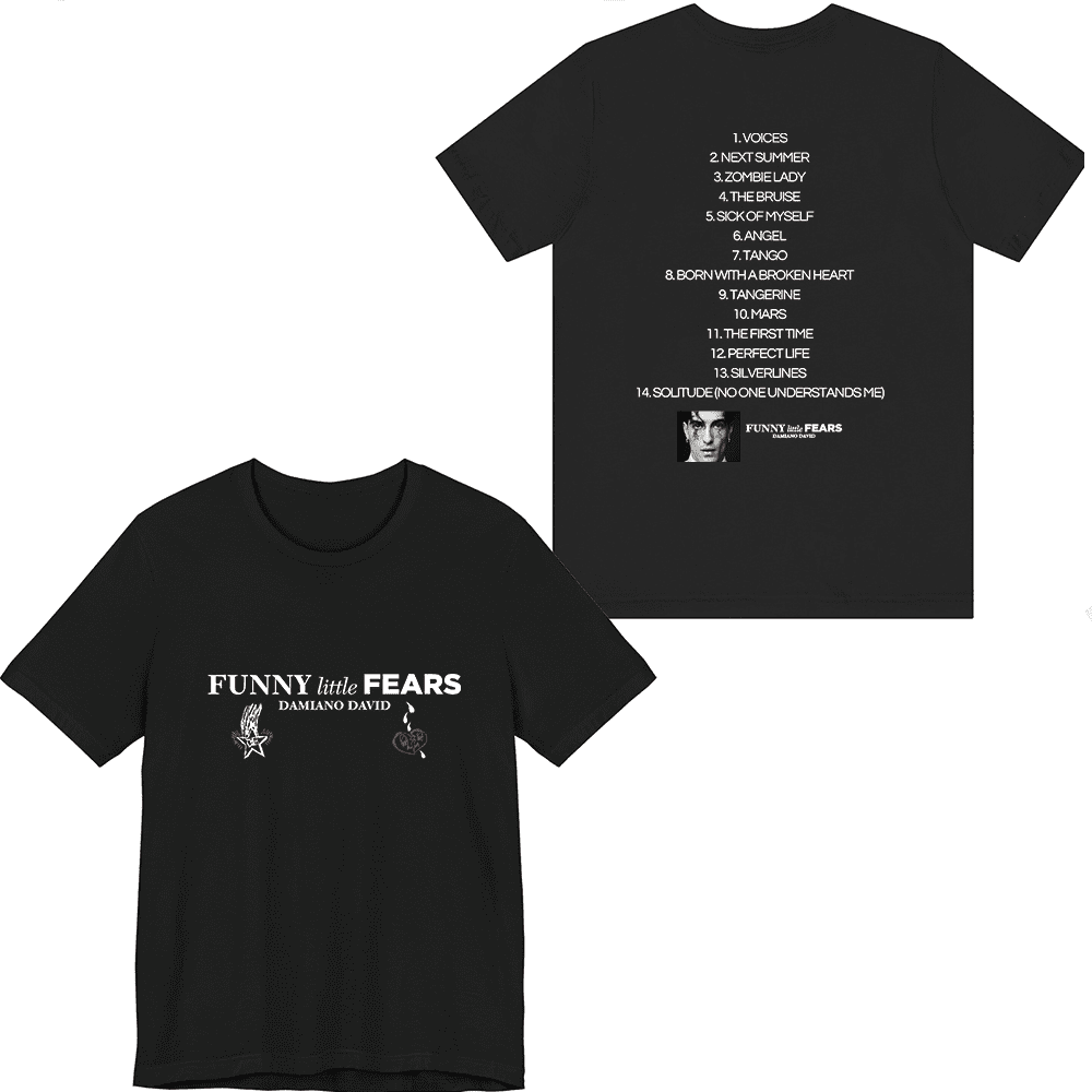 Damiano David Merch Funny Little Fears Album T-shirt Men Women Casual ...