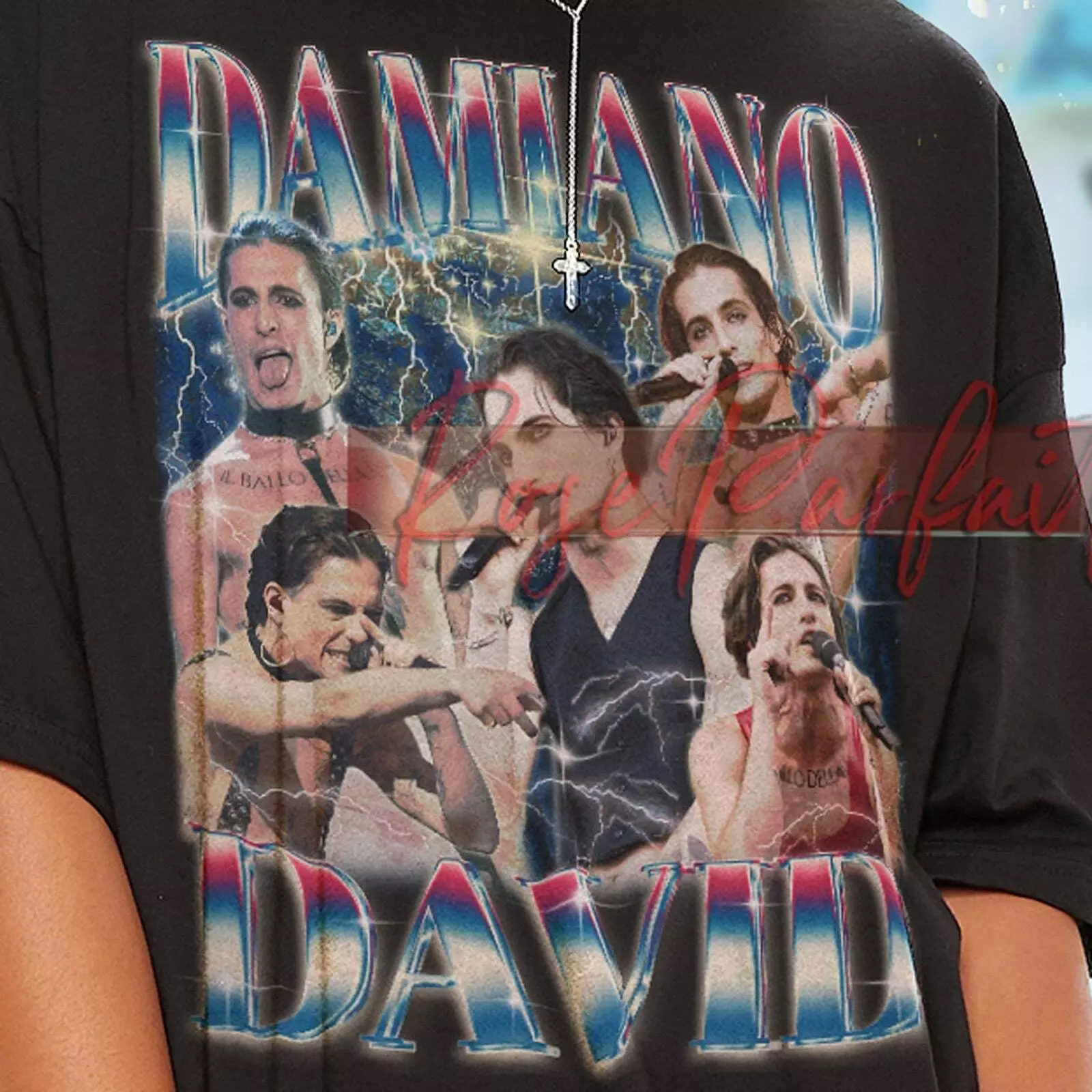 Damiano David Retro T-shirt - Damiano David Bootleg Tees Damiano David ...