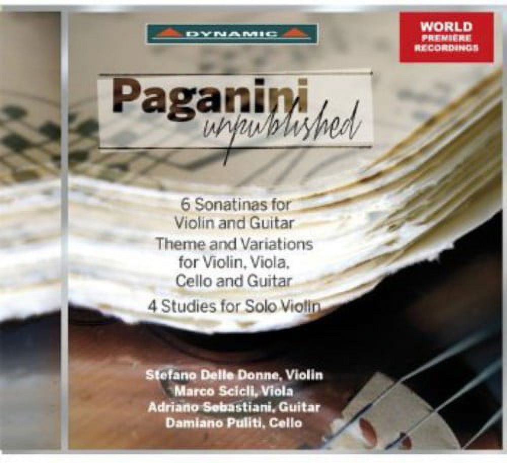 Damiano Puliti - Paganini Unpublished - Music & Performance - CD ...