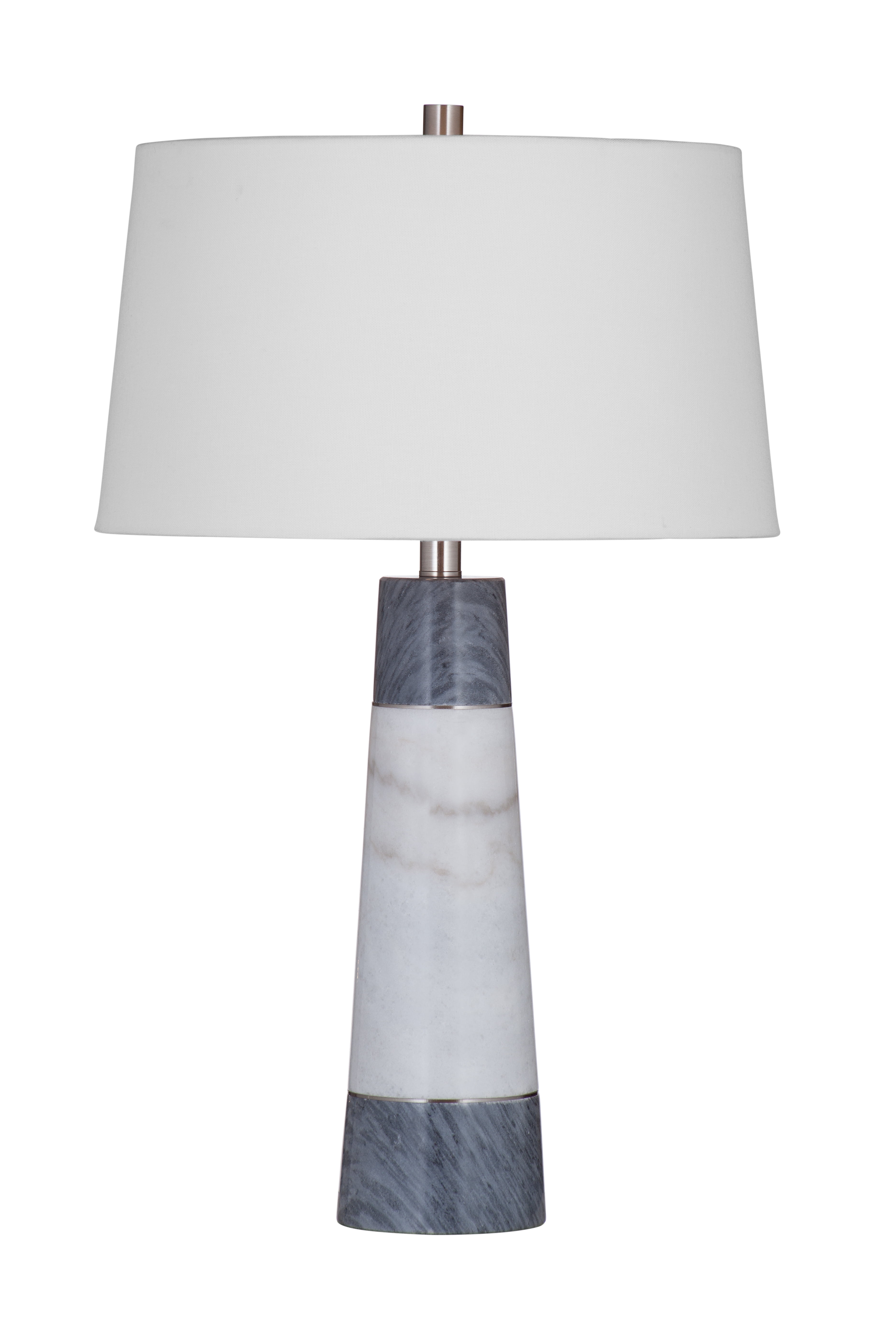 Dammer Table Lamp in Gray and White Marble - Walmart.com