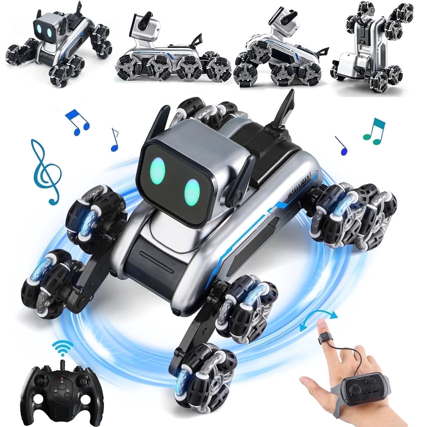 Dammyty RC Robot Dog for Kids, Intelligent Robot Toys with Light ...