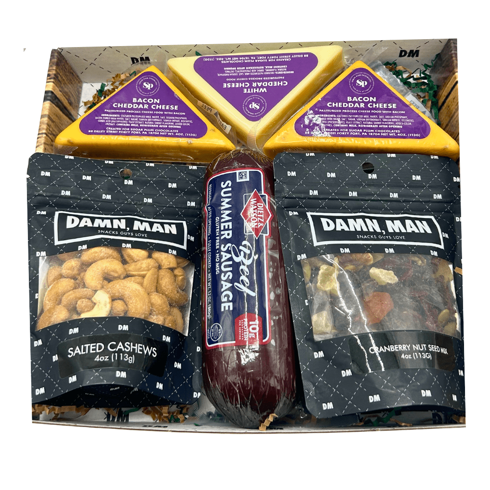 Damn, Man Delicatessen Box - Meat, Cheese, & Gourmet Nuts - Charcuterie ...