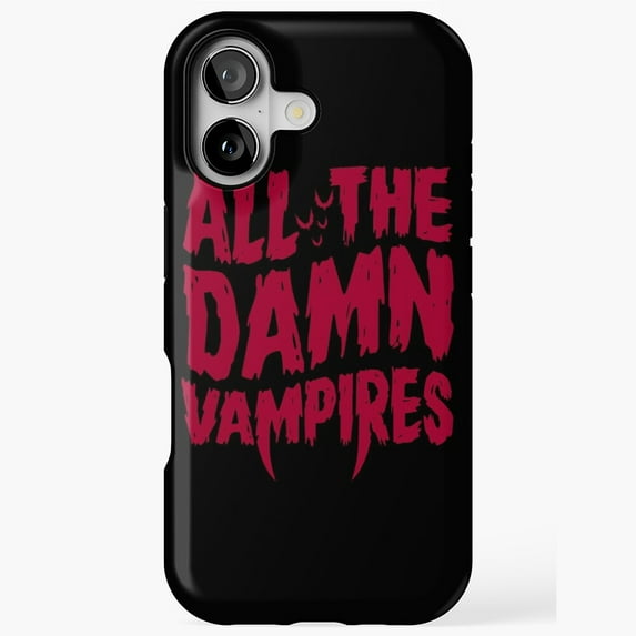 Damn Vampires Retro Gothic 80s Horror Quote Case iPhone 11 through 17 ...