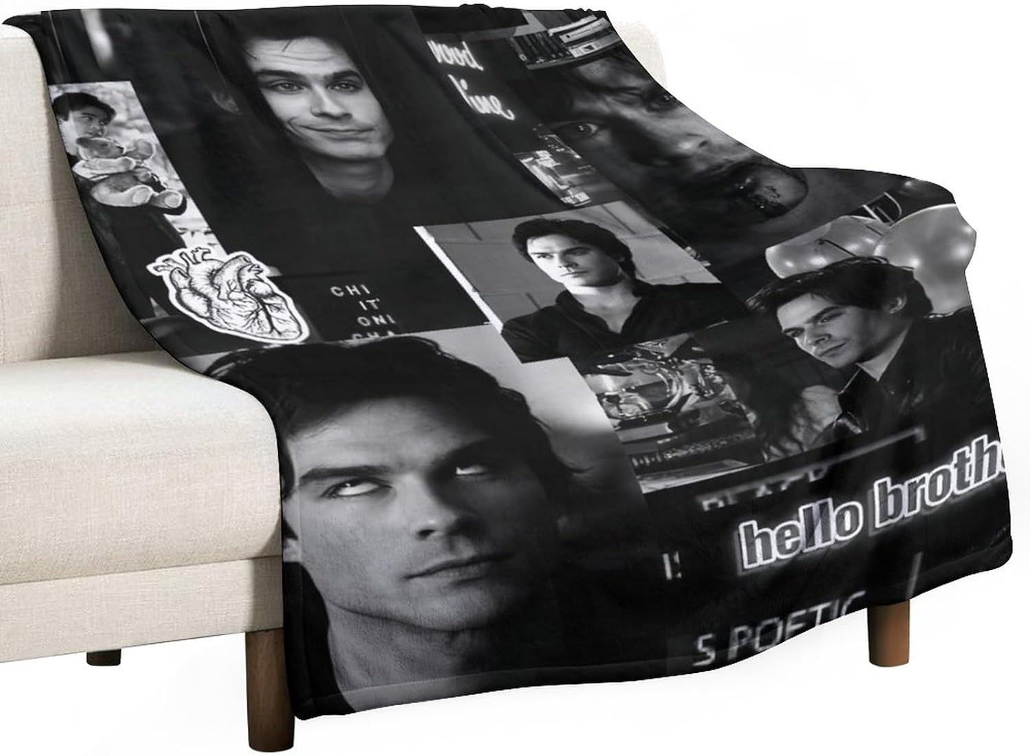 Damon Actor Salvatore 40"x50" Thow Blanket Super Soft Micro Wool ...