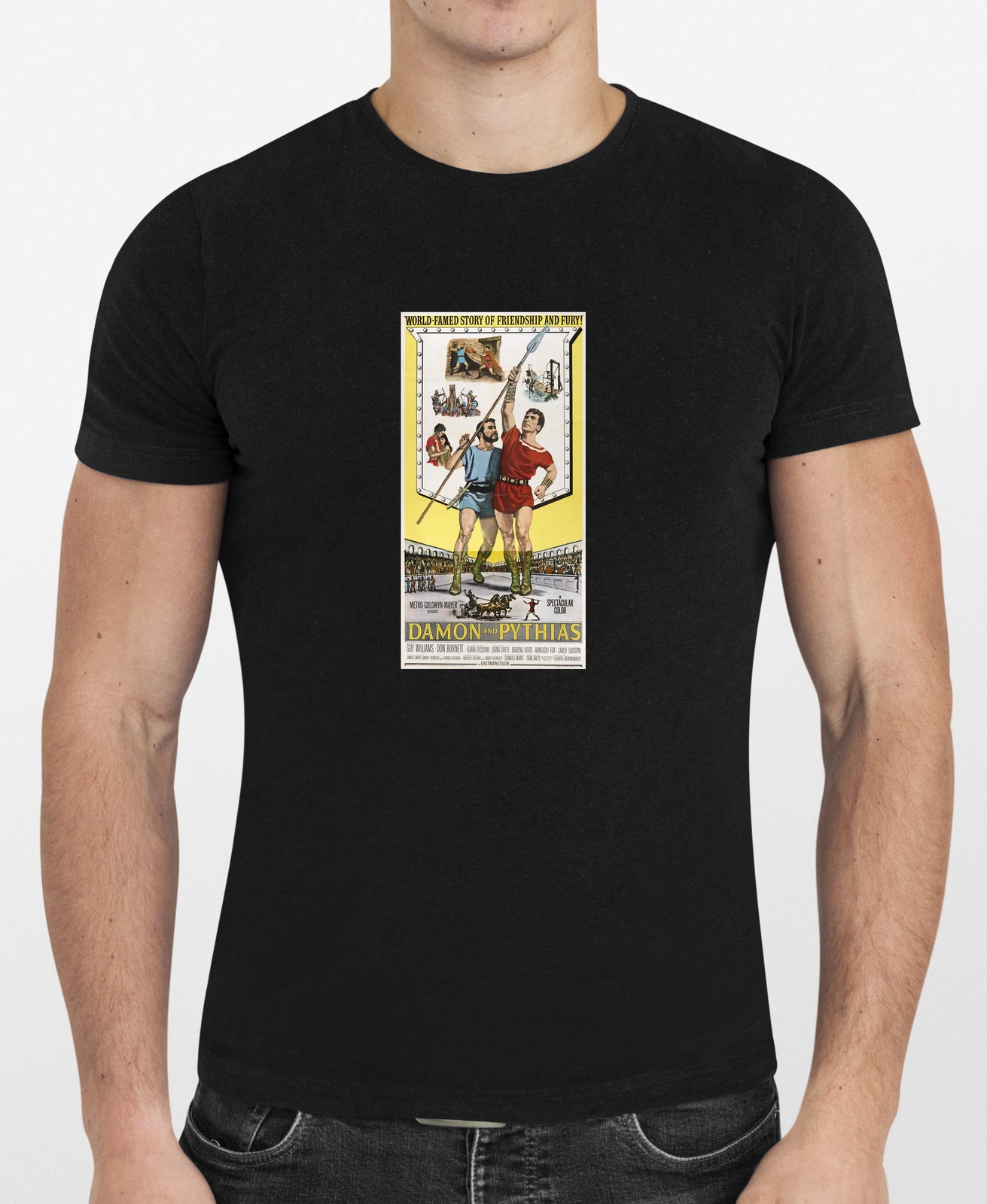 Damon And Pythias 02 Movie Poster Graphic T Shirt Men or Women NEW - Walmart.com