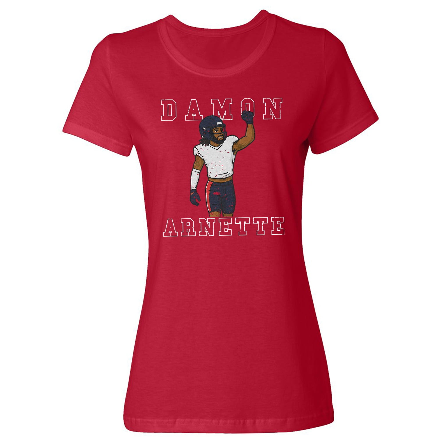 Damon Inspired Design - Houston Fans Ladies' Crewneck T-Shirt (Red ...