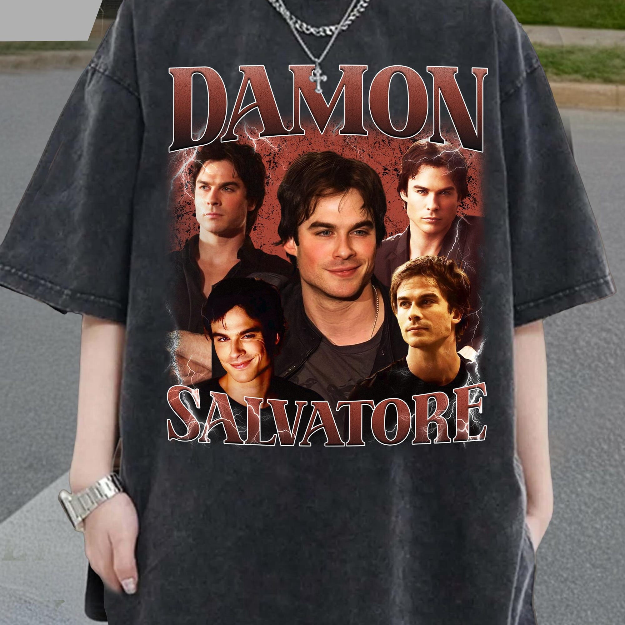 Damon Salvatore Bootleg Unisex T-Shirt - Vampire Diaries Graphic Tee ...