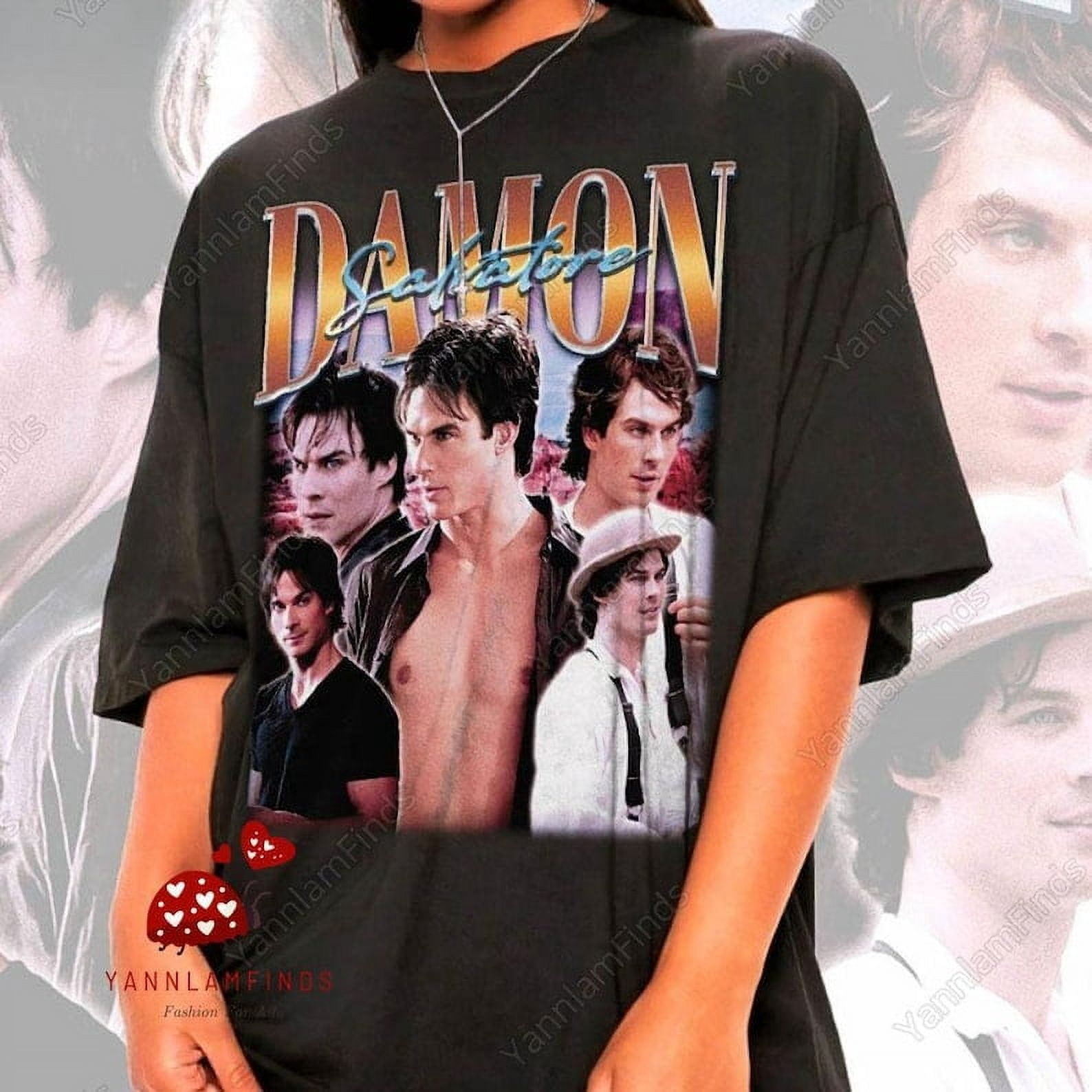 Damon Salvatore Graphic Tee, The Vampire Diaries T-Shirt, Vampire ...