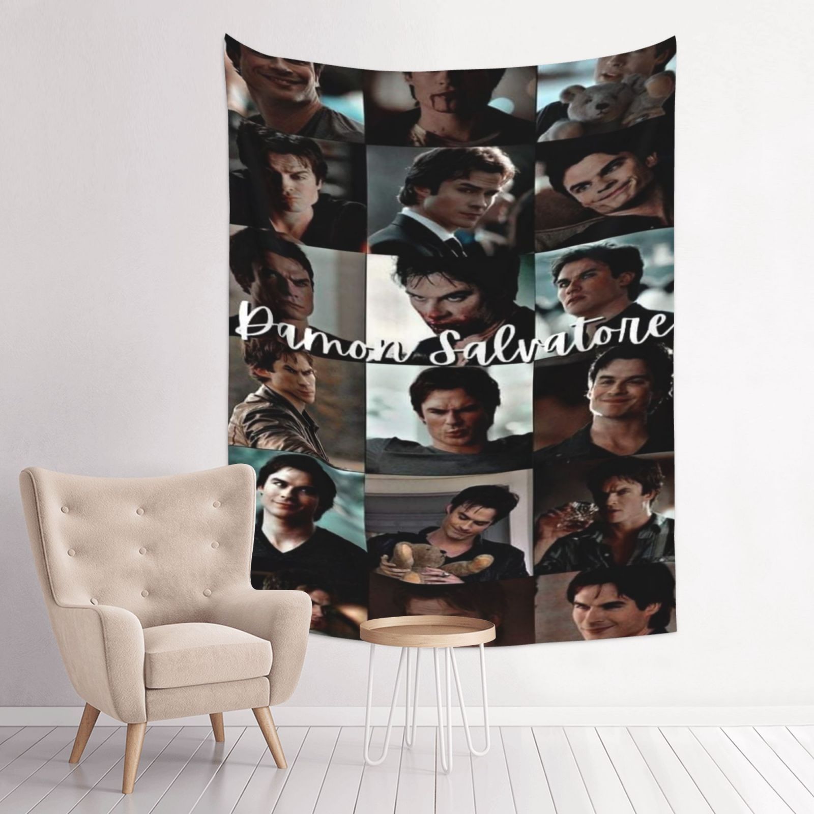 Damon Salvatore Tapestry Cool Tapestry Art Prints Wall Painting ...