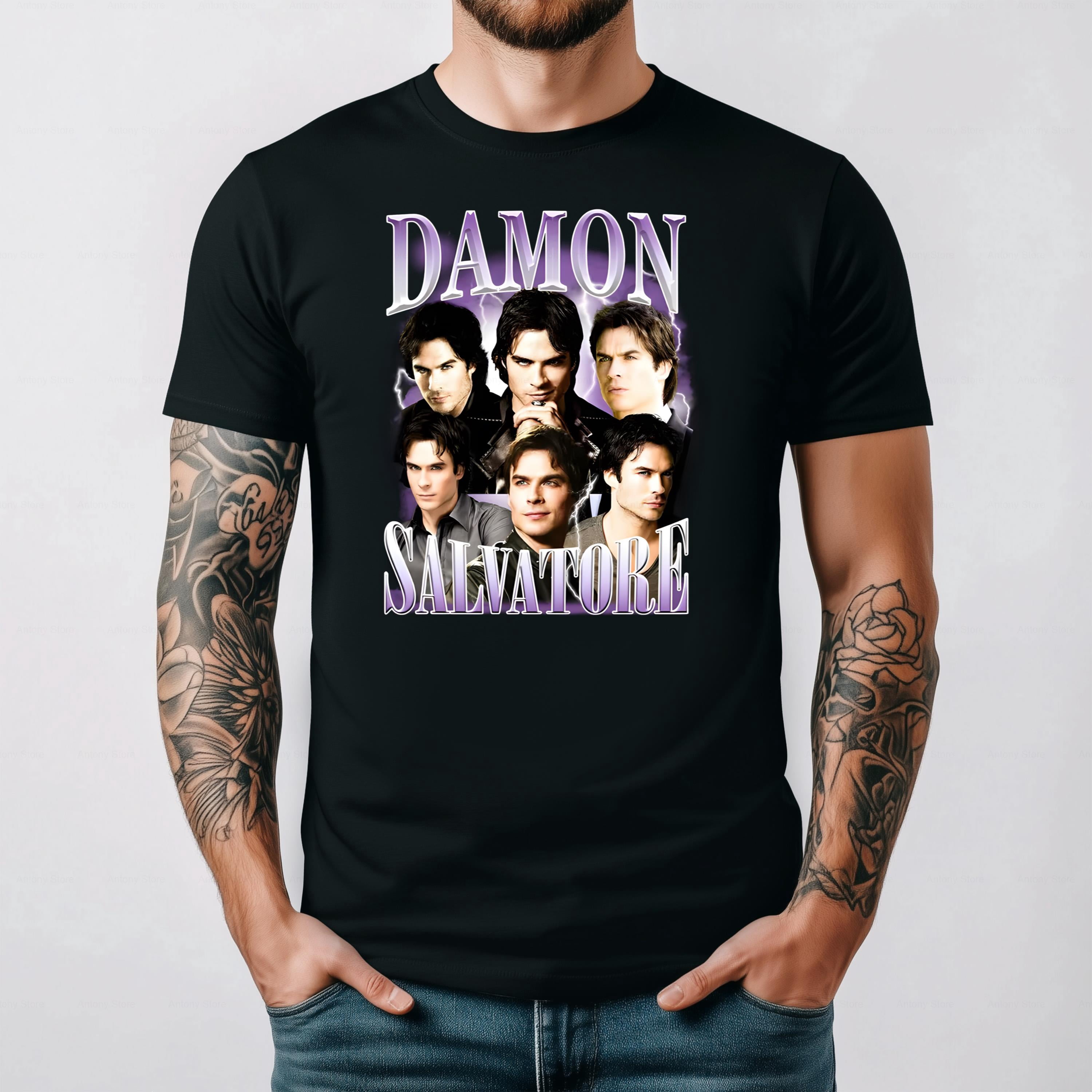Damon Salvatore The Vampire Diaries Ian Somerhalder Fan T-shirt up to ...