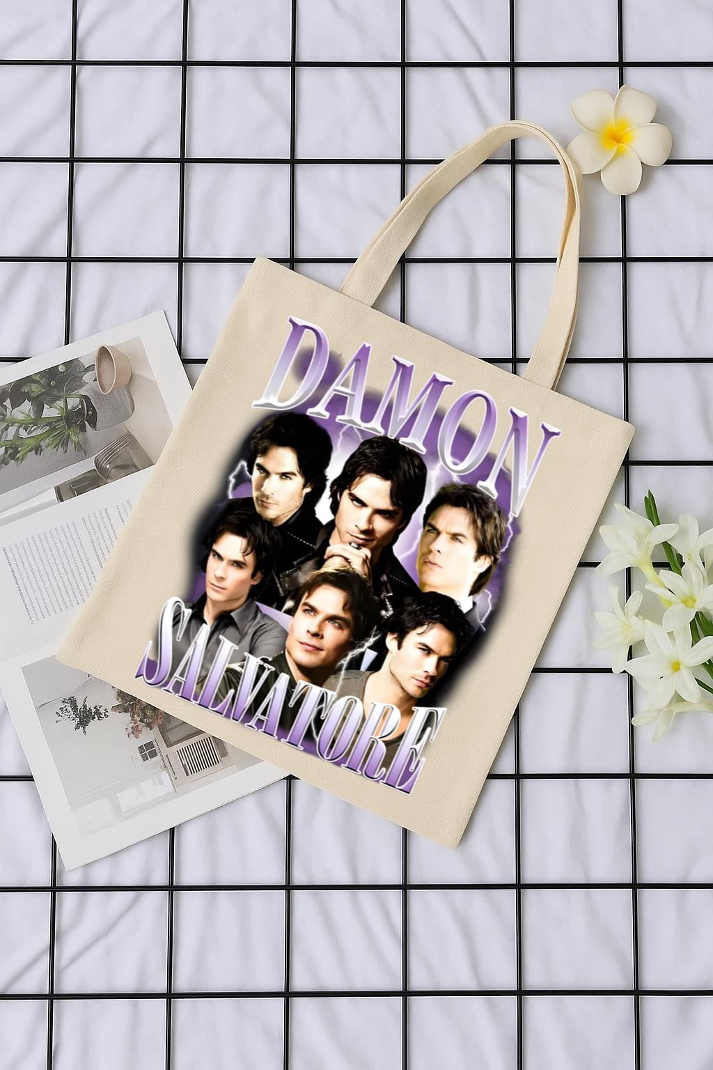 Damon Salvatore Tote Bag-Damon Salvatore ,Damon Salvatore T-Tote Bag ...
