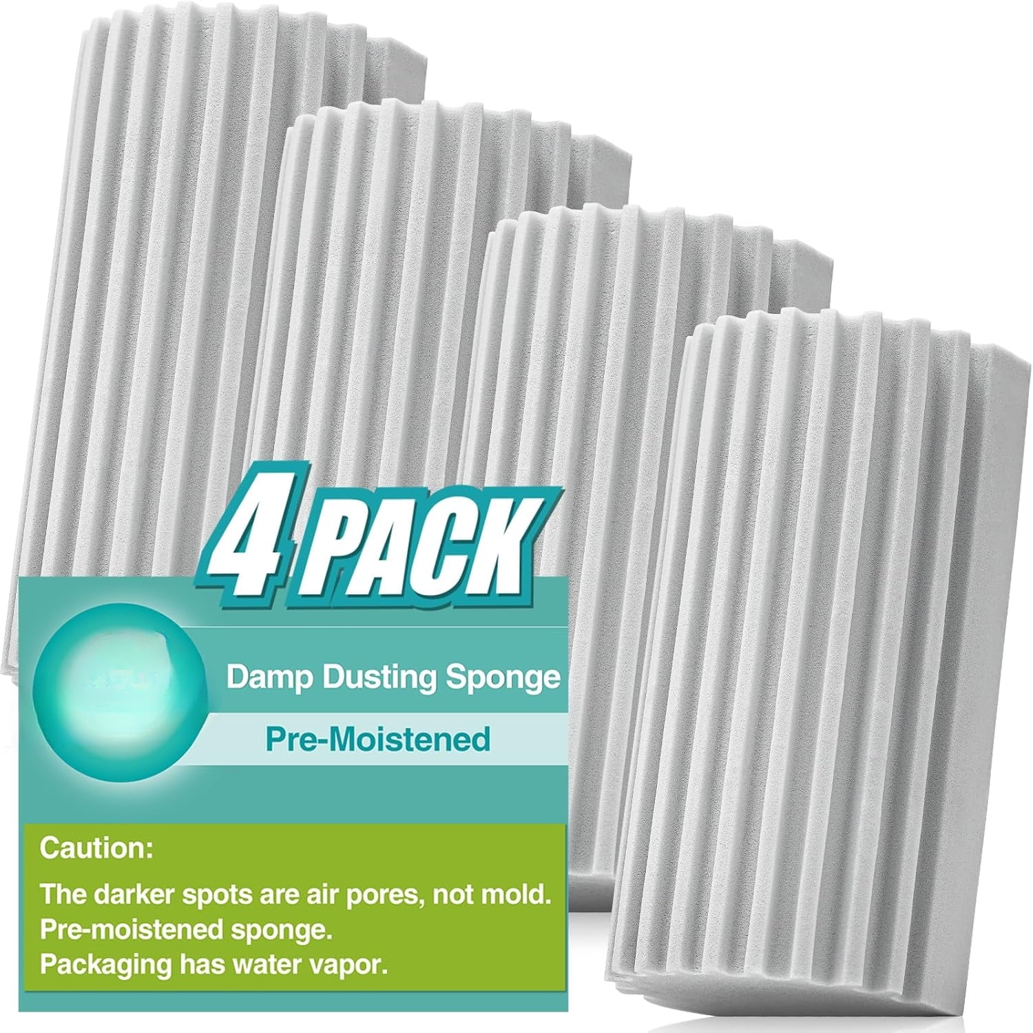 Damp Dusting Sponge Duster, Grey Dust Cleaning Sponge, Reusable ...