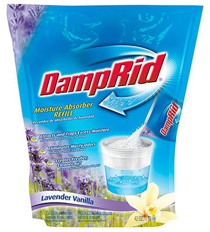Damp Rid 42 OZ Lavendar Vanilla Scent Refillable Moisture Absorber Pre ...