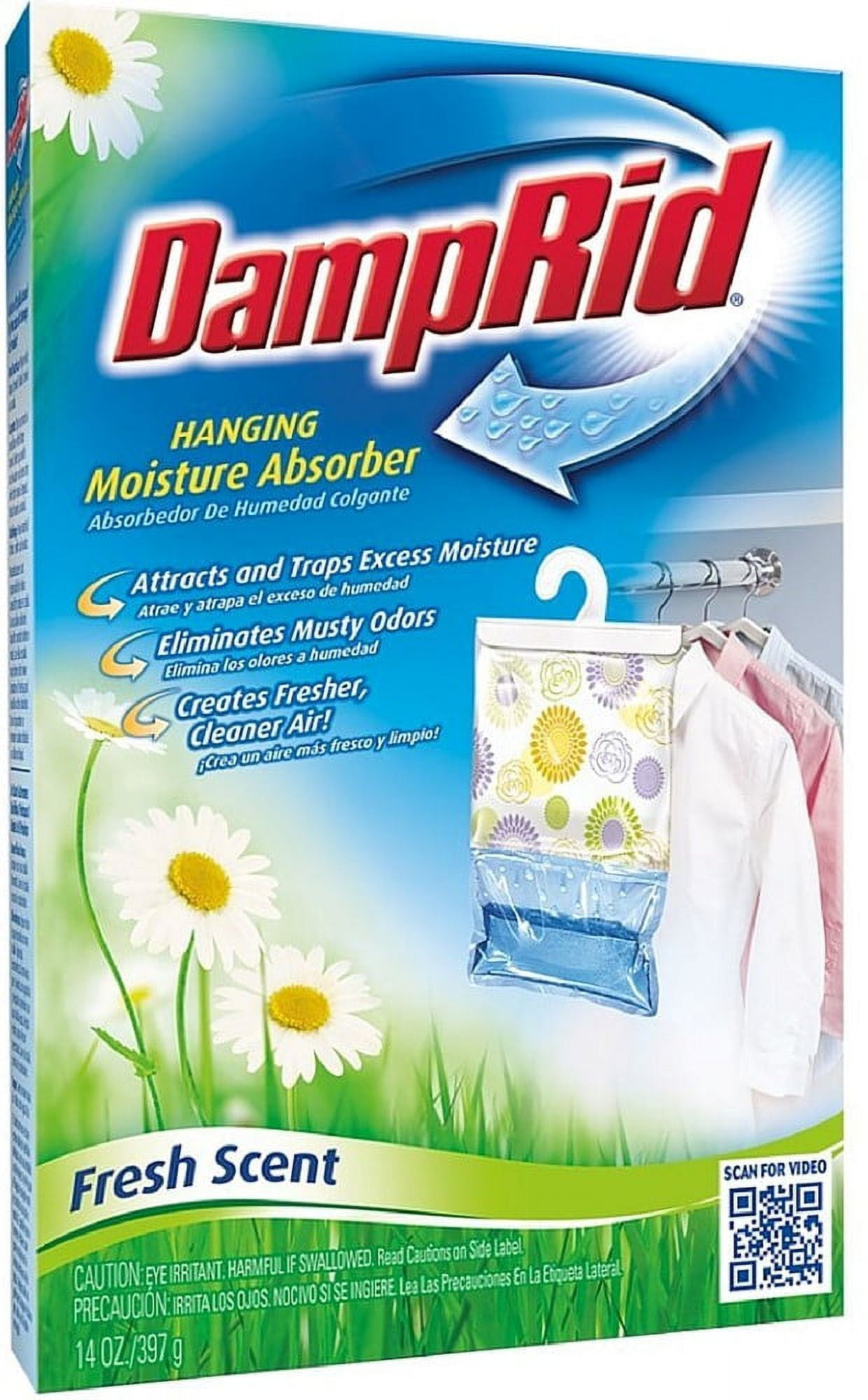 DampRid Hanging Moisture Absorber Fresh Scent Bags, 14 oz, 3 Pack ...