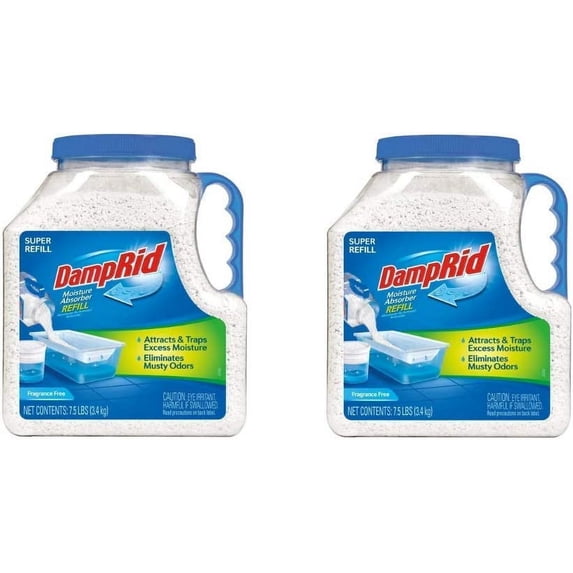 DampRid, Moisture Absorber Refill, 7.5 lb, Fragrance Free 2 Pack ...