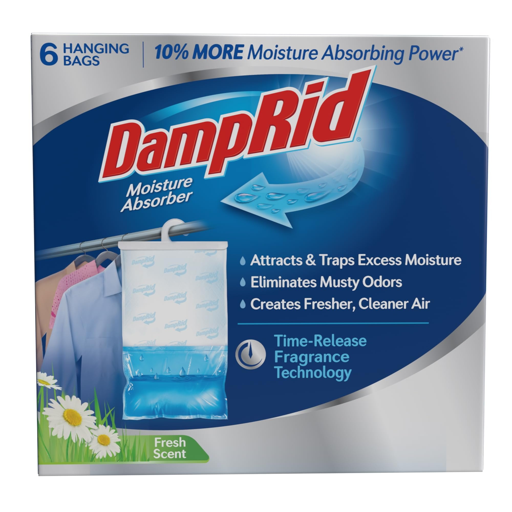 DampRid Fresh Scent Hanging Moisture Absorber, 15.4 oz., 6 Pack ...