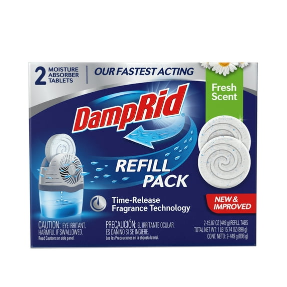 DampRid Basement Moisture Absorber Drop-In Tablet Refill Pack, Fresh ...
