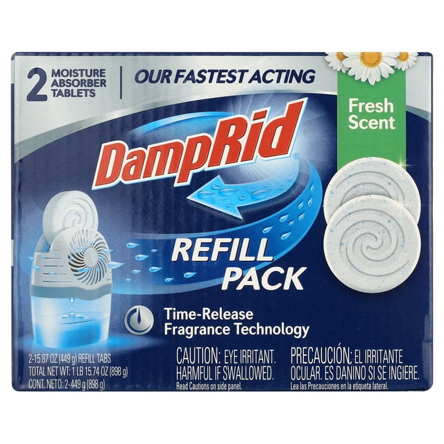 DampRid Basement Moisture Absorber Drop-In Tablet Refill Pack, Fresh ...