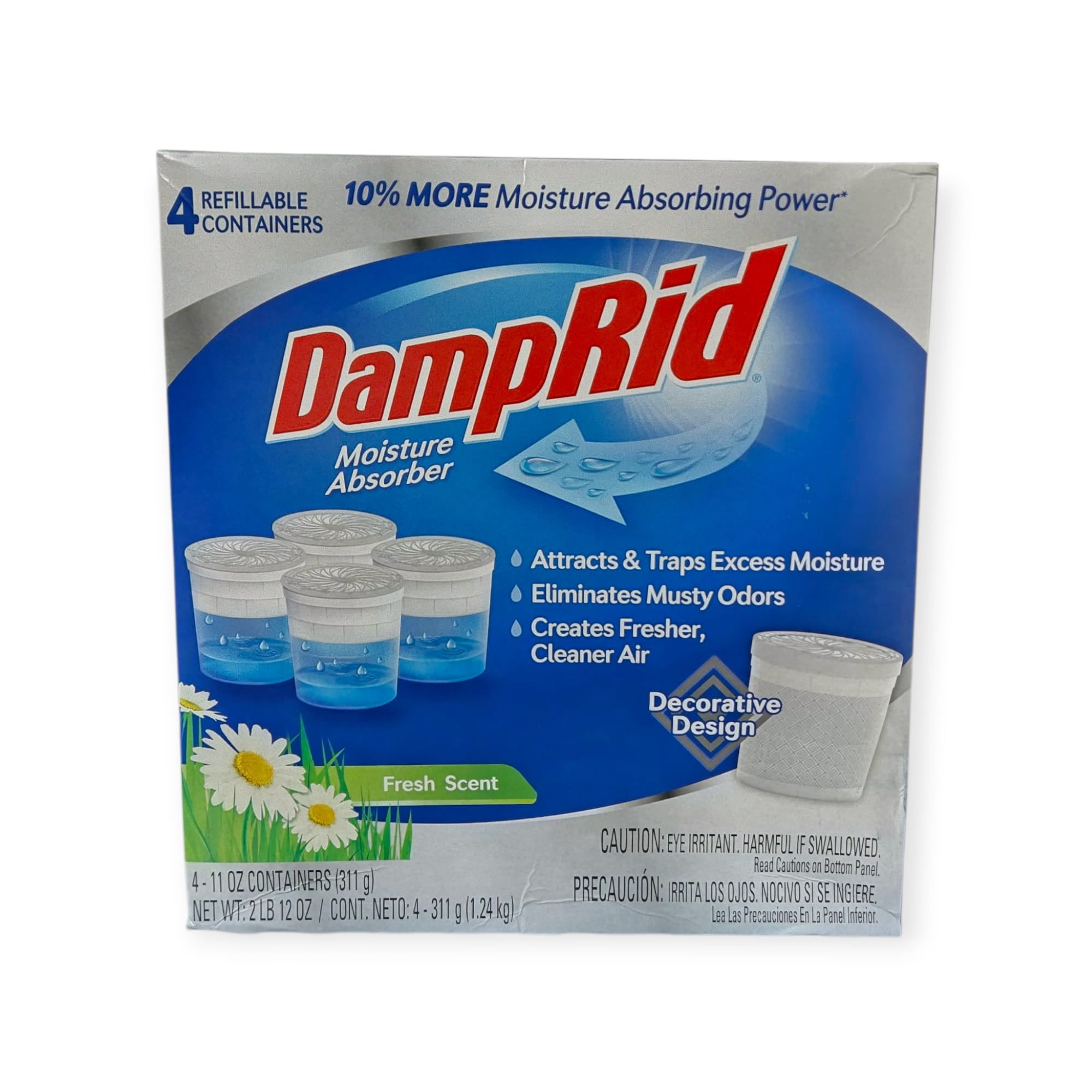 DampRid Moisture Absorber, Fresh Scent, Decorative Design, 4 Refillable ...