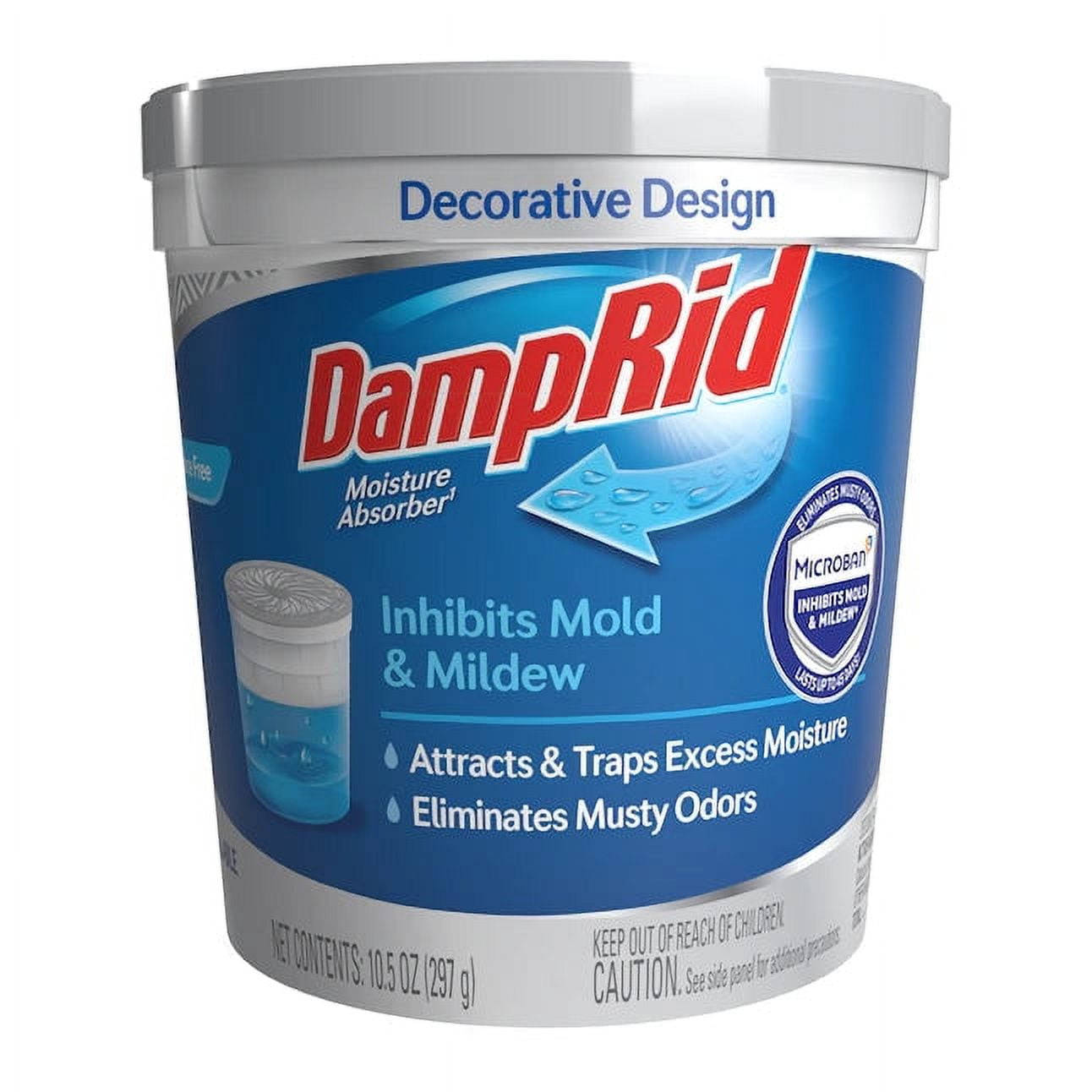 DampRid Refillable Moisture Absorber Cup, 10.5 oz, Eliminates Odors ...