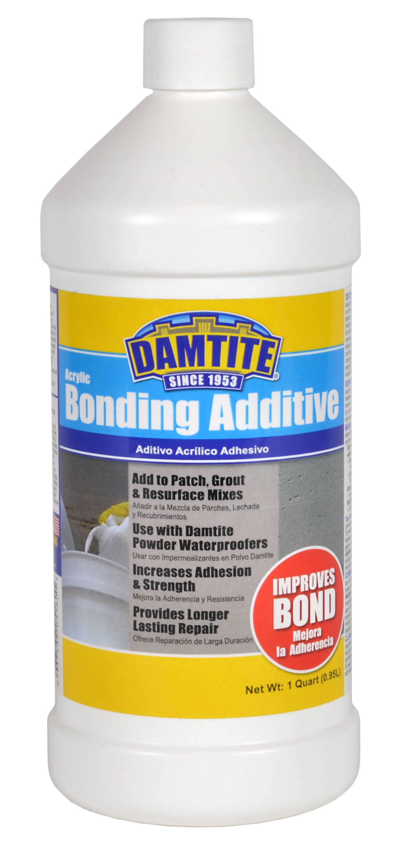 Damtite 1 Qt. Acrylic Concrete Bonding Additive 05160 - Walmart.com
