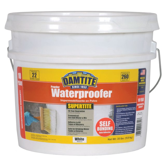 Damtite SuperTite Self-Bonding Powder Waterproofer, White, 35 lb ...