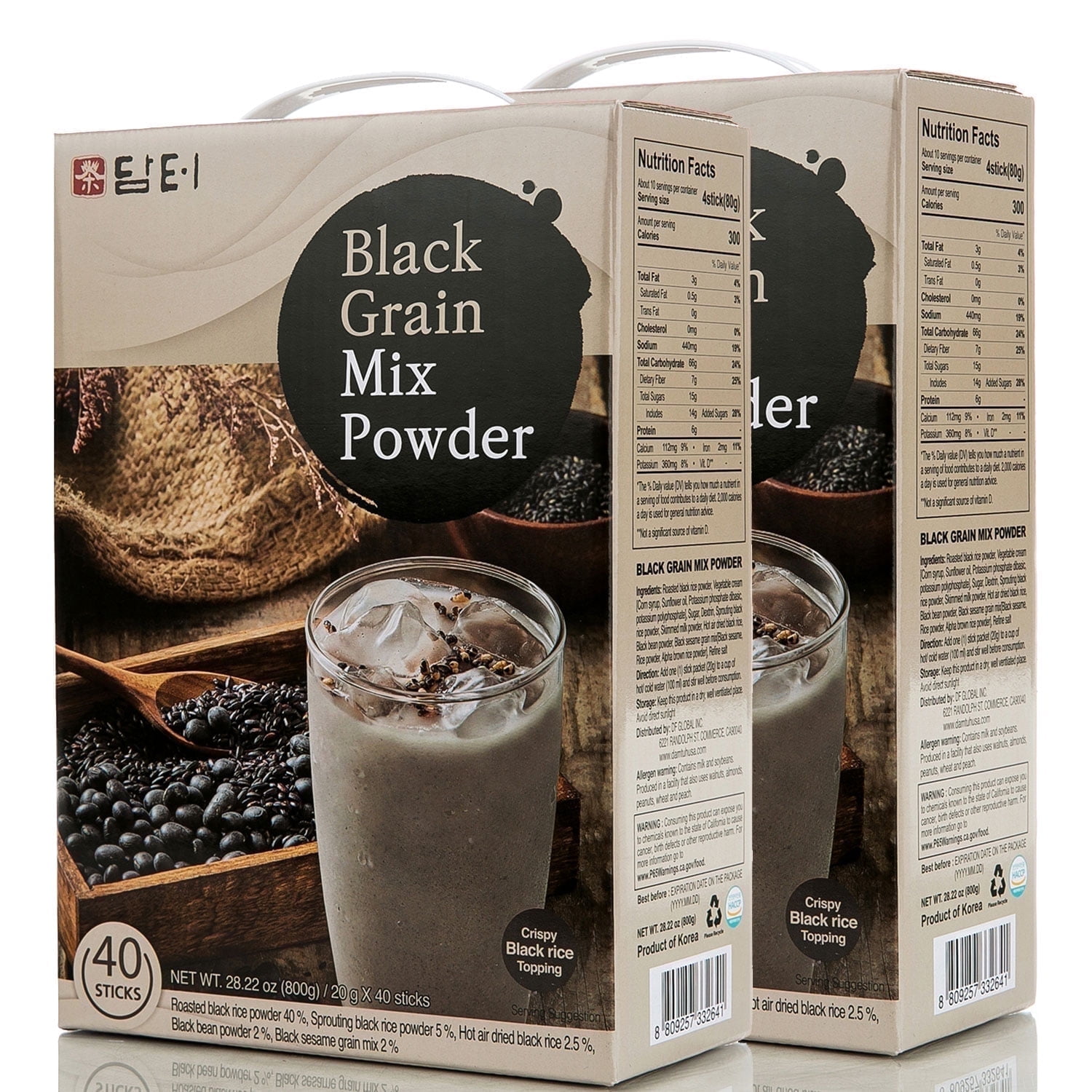Damtu Korean Black Mixed Grain Powder Meal Replacement Shake – 40 ...