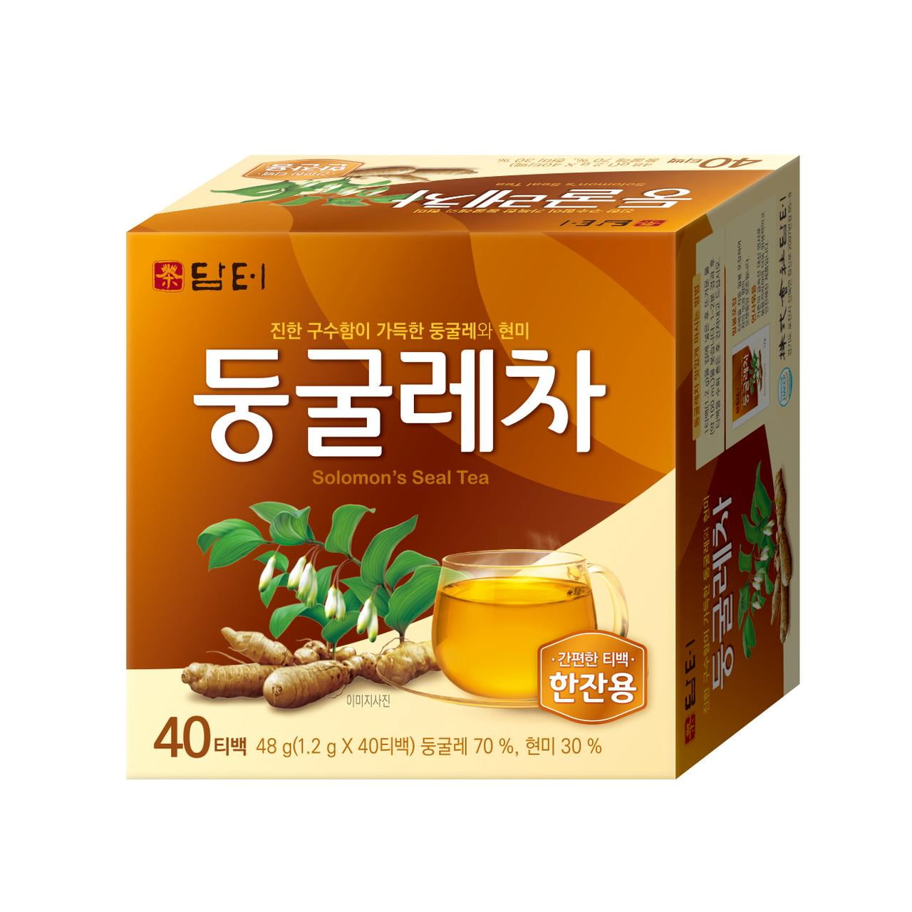 Damtuh Herbal Solomon's Seal Tea - 40 Tea Bags, 100% Made in Korea, No ...