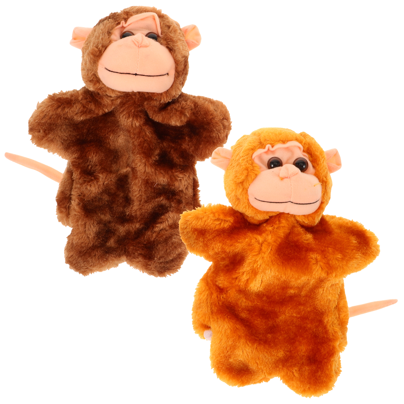 Dan 2Pcs Monkey Hand Puppet Decorative Hand Puppet Hand Toy Lifelike ...