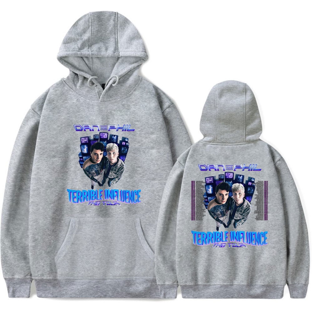 Dan And Phil Tour 2024 Merch Hoodie Pockets Drawstring Unisex Hooded ...