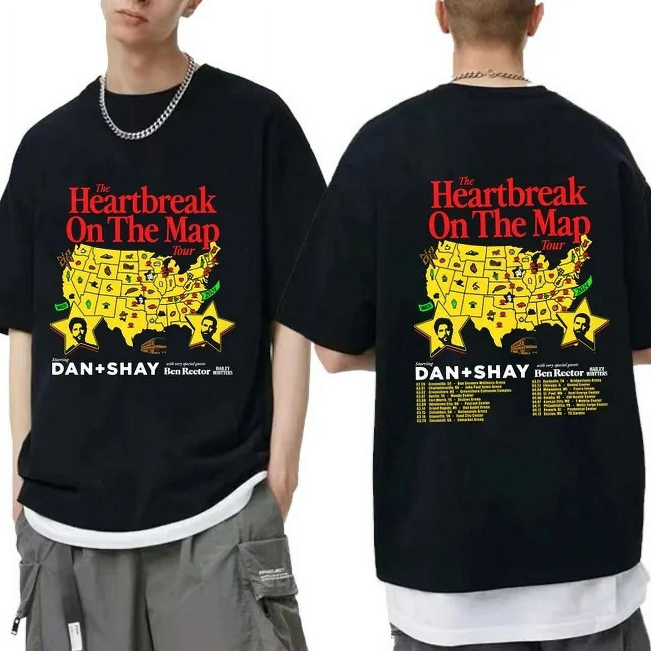 Dan And Shay Tour Heartbreak On The Map 2024 Shirt Dan Shay Band Fan ...