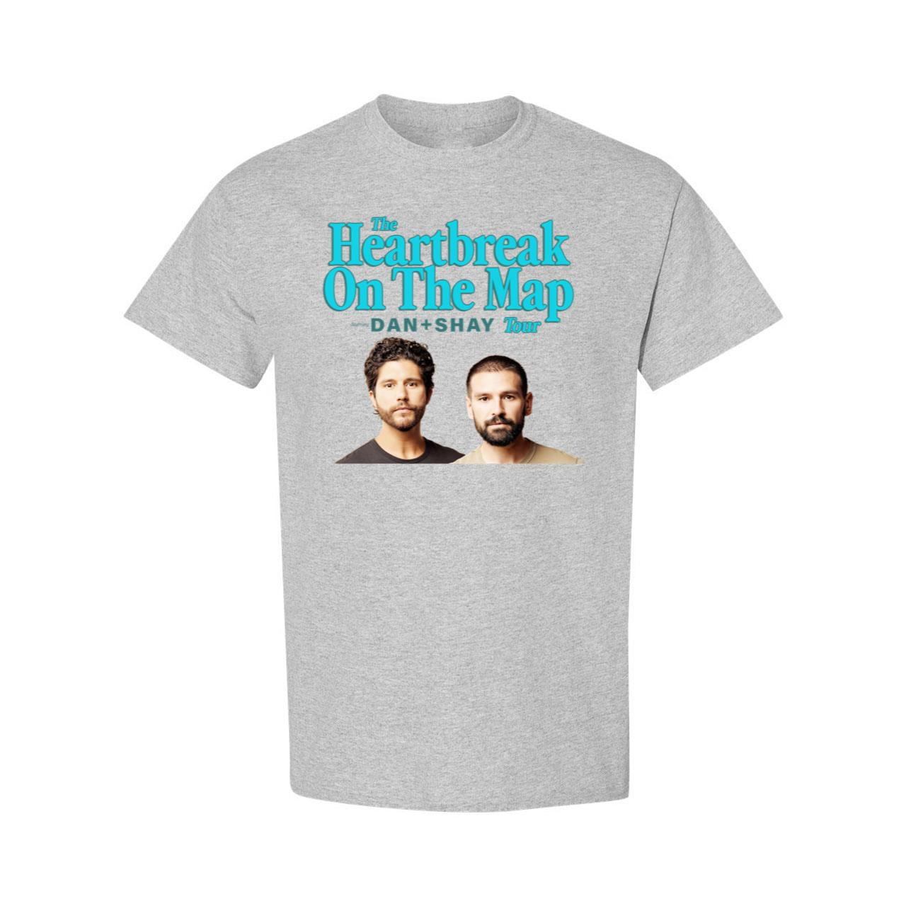 Dan And Shay Tour Heartbreak On The Map 2024 T-Shirt, Dan + Shay Band ...