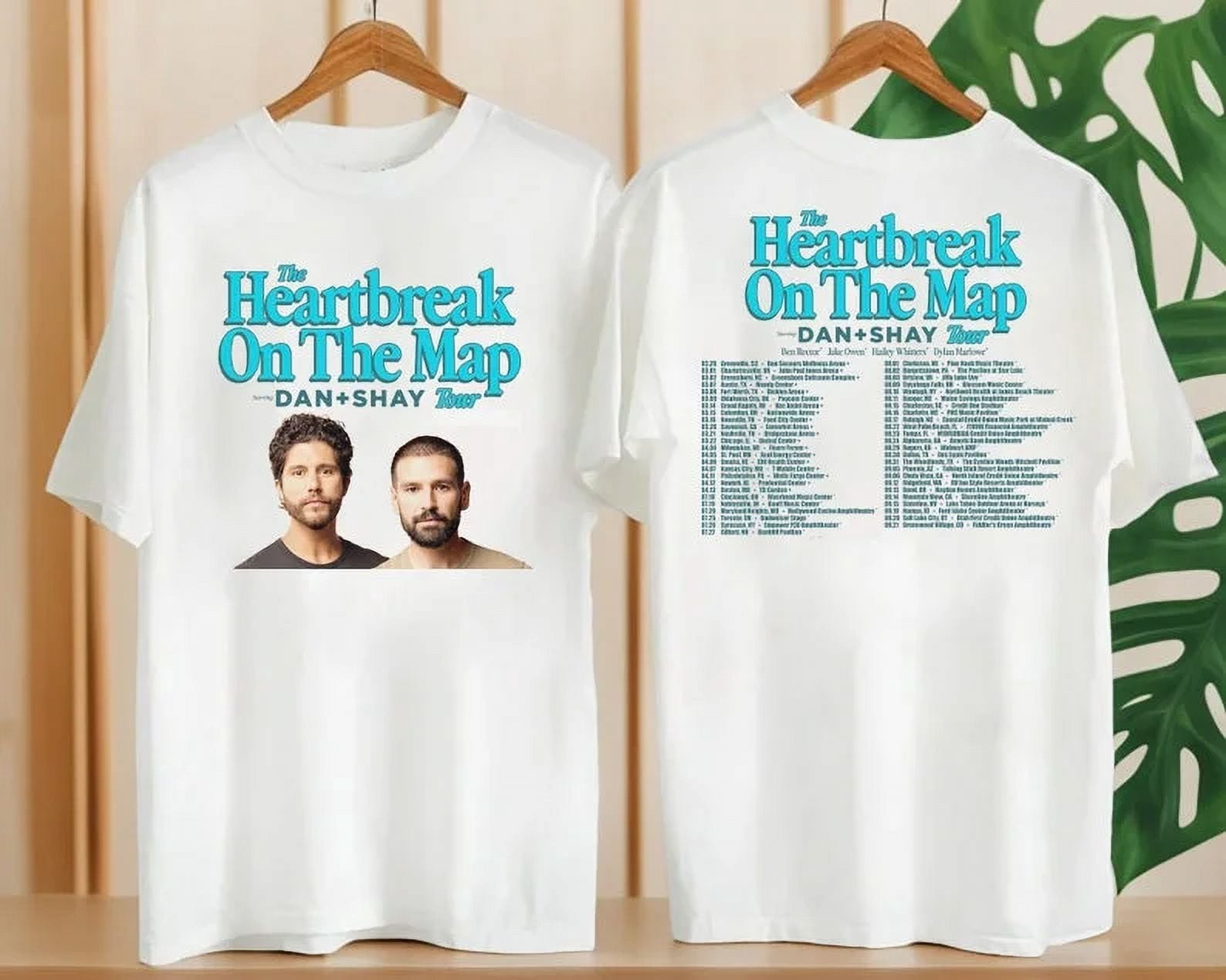 Dan And Shay Tour Heartbreak On The Map 2024 T-Shirt, Dan + Shay Band ...