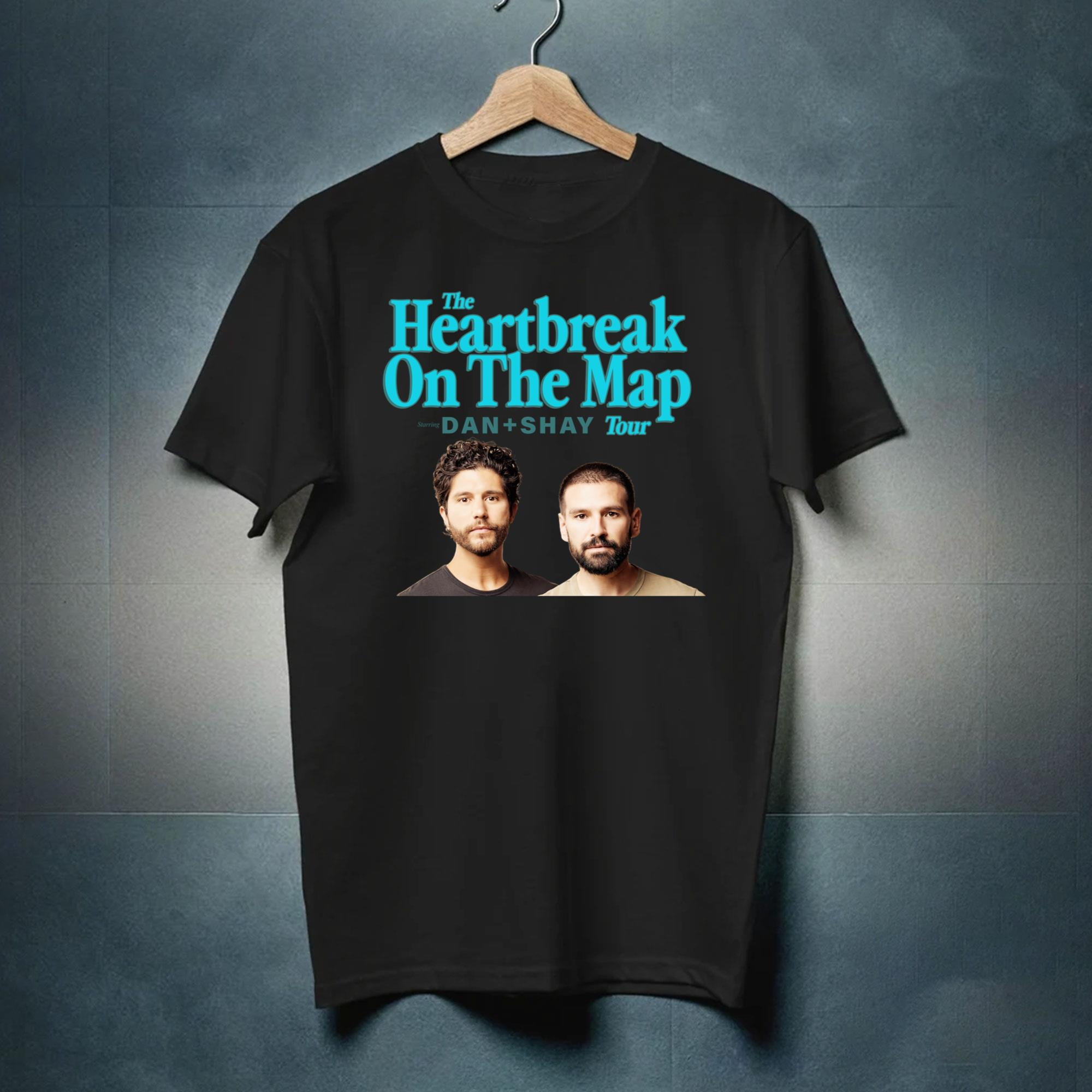 Dan And Shay Tour Heartbreak On The Map 2024 T-Shirt, Unisex Short Sleeves Tee for Men and Women ...
