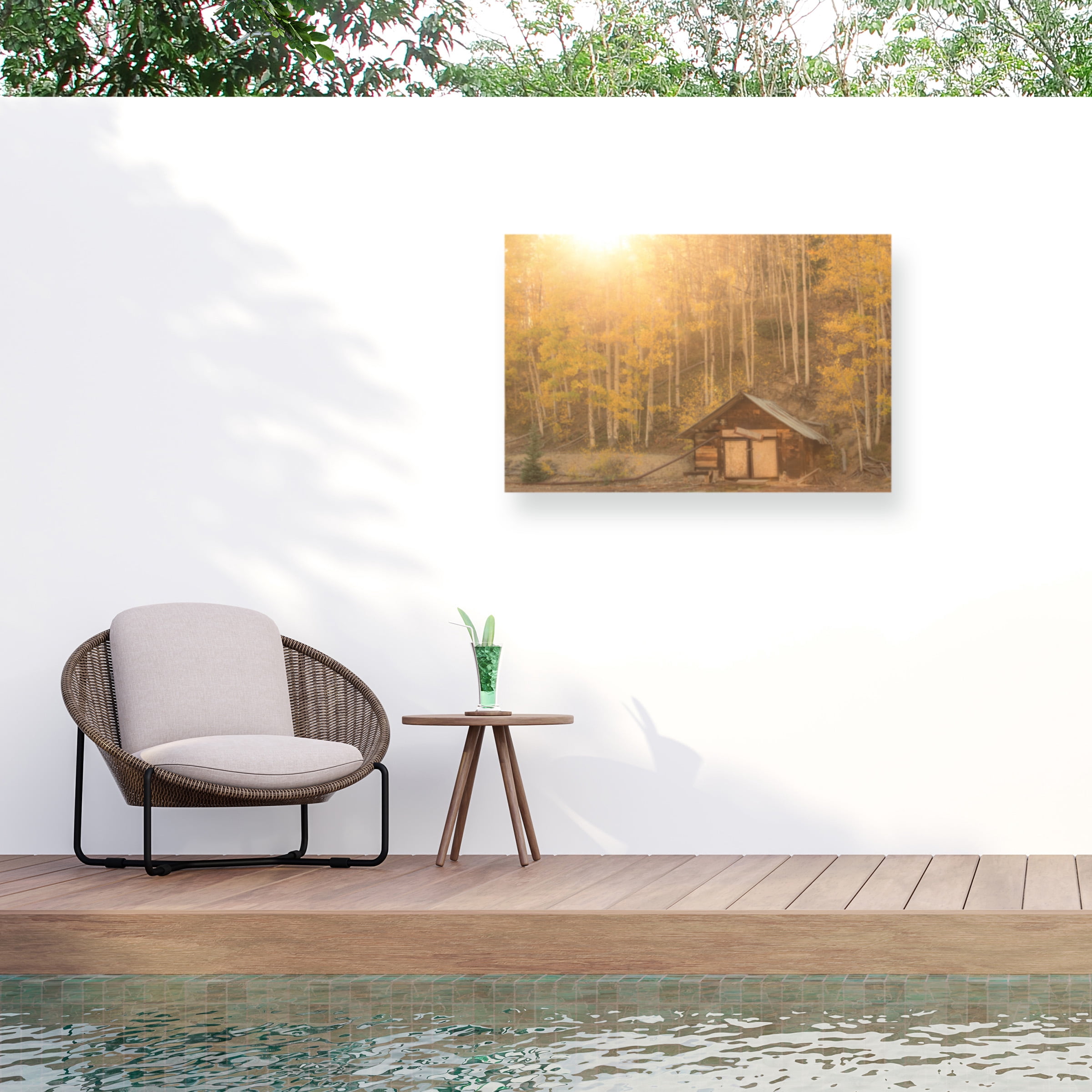 Dan Ballard 'Sunset Cabin' Outdoor Canvas - Walmart.com