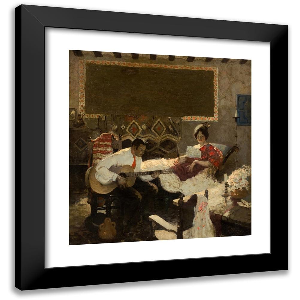 Dan Content 15x16 Black Modern Framed Museum Art Print Titled - A Man ...