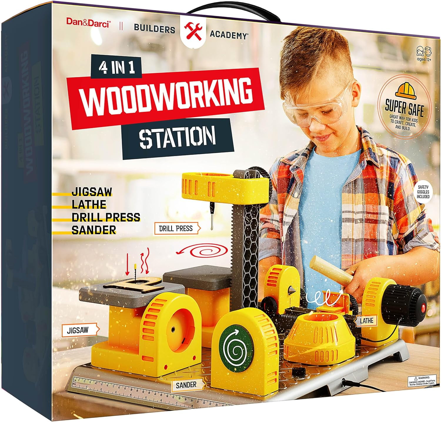Dan&Darci 4-in-1 Woodworking Station for Kids - DIY Creative STEM ... Dan&Darci 4-in-1 Woodworking Station for Kids - DIY Creative STEM ...