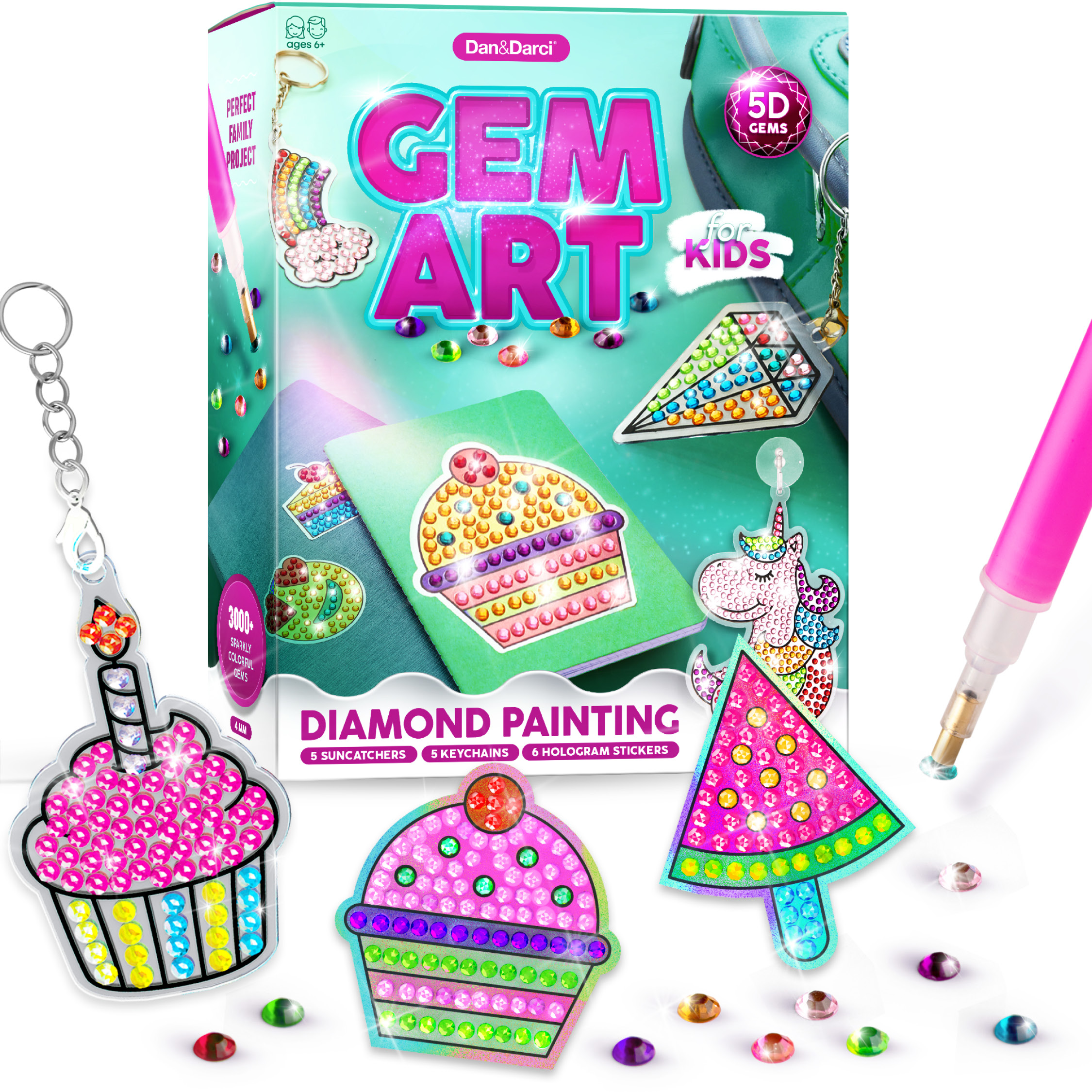 Dan&Darci Rock Painting Kit for Kids - Arts and Crafts for Girls & Boys ...