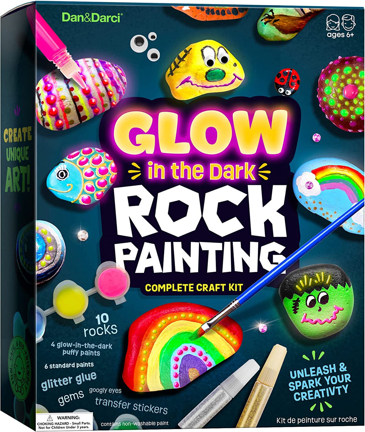 Creativity for Kids Hide and Seek Rock Painting Kit - Child Craft Kit ...