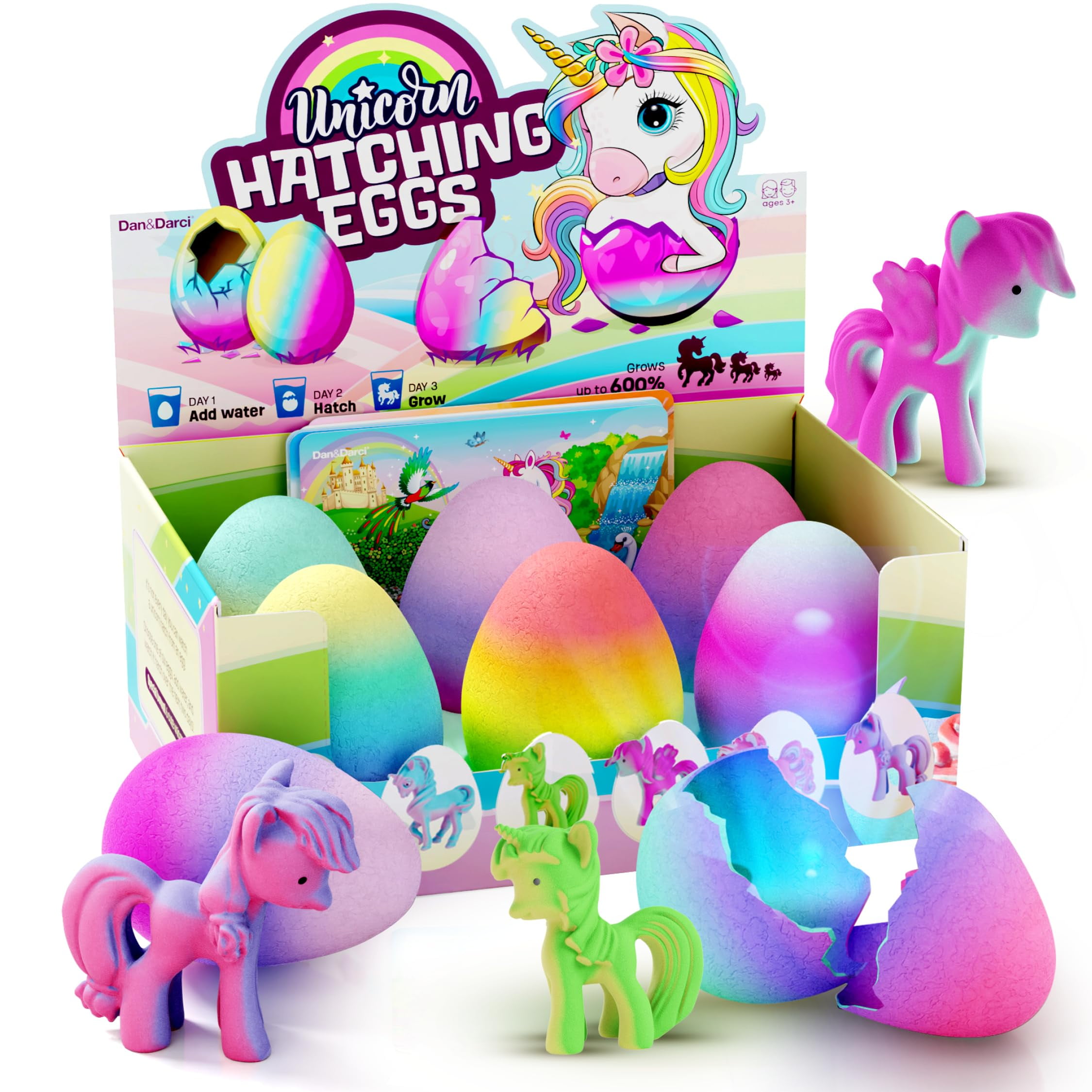 Dan&Darci Unicorn Hatching Surprise Eggs for Kids - 6 Grows 600% ...