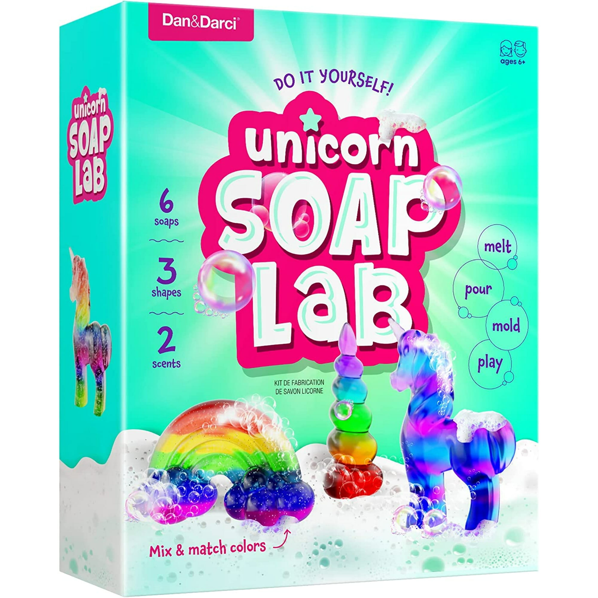 Dan&Darci Unicorn Soap Lab Multicolor Do-It-Yourself Soap Making Kits ...