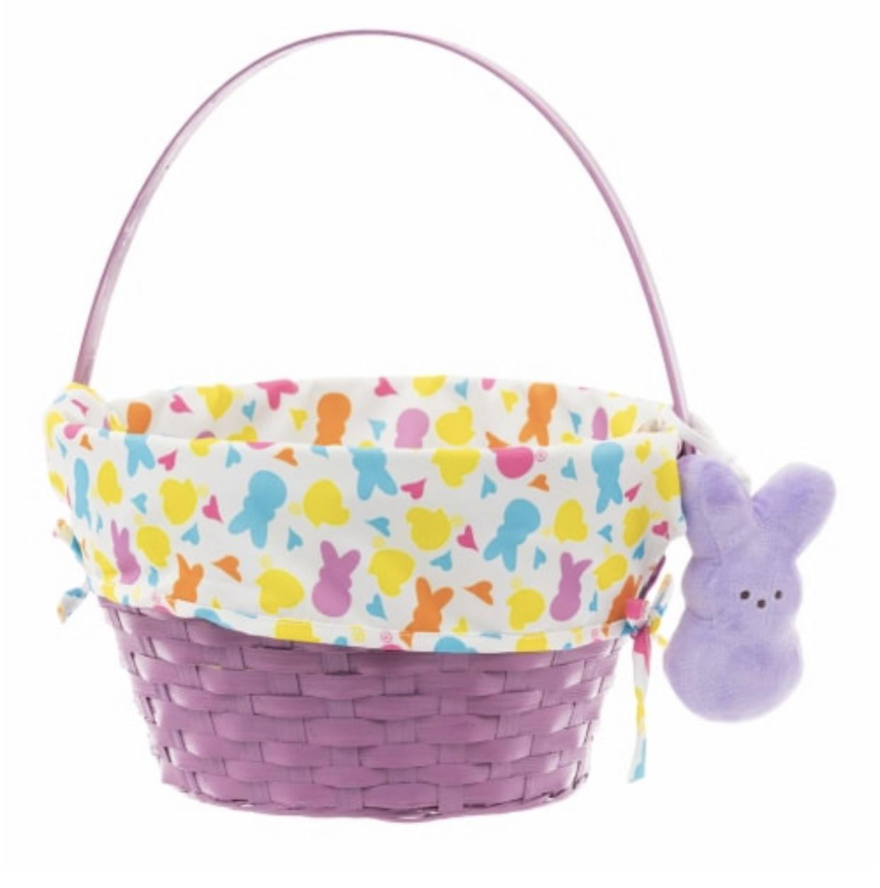 Dan Dee Peeps Purple Wooden Easter Basket with Plush Keychain - Walmart.com