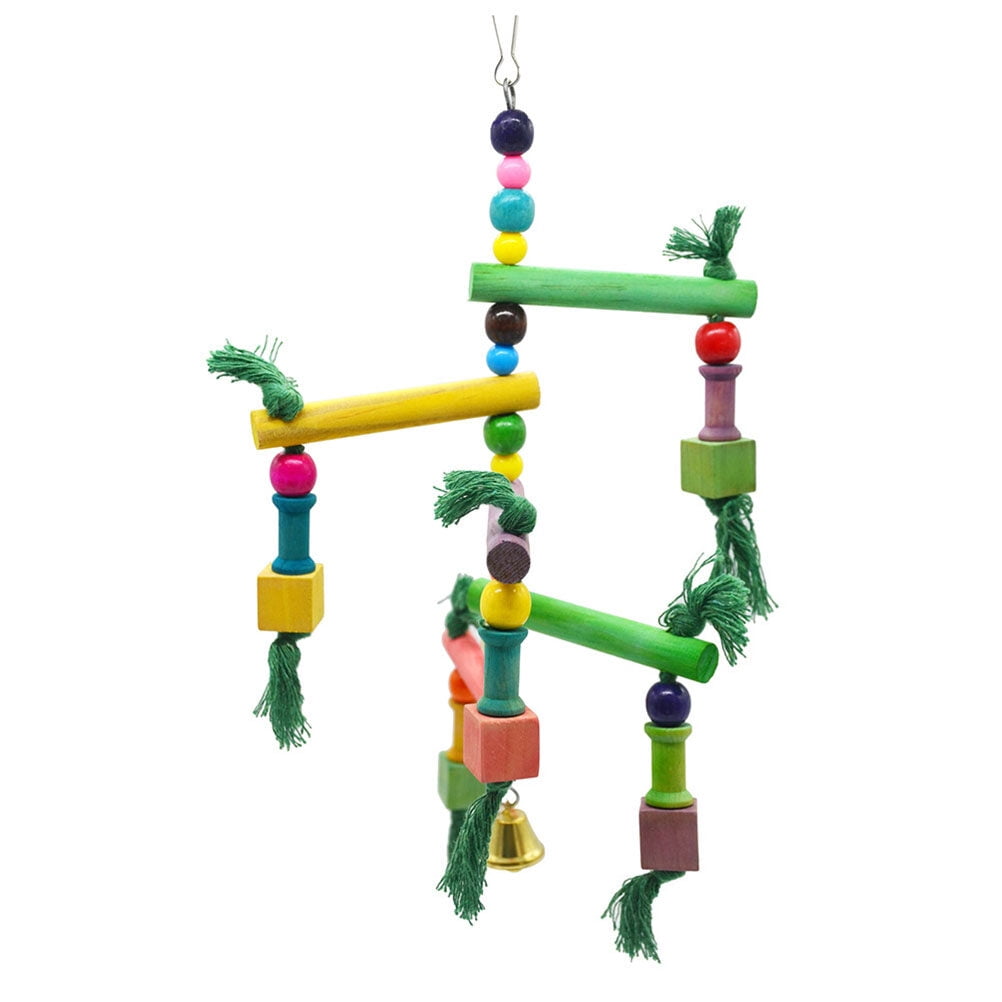 Dan Game Turning Wheel Bird Swing Wood Climbing Toy Funny Parrot ...