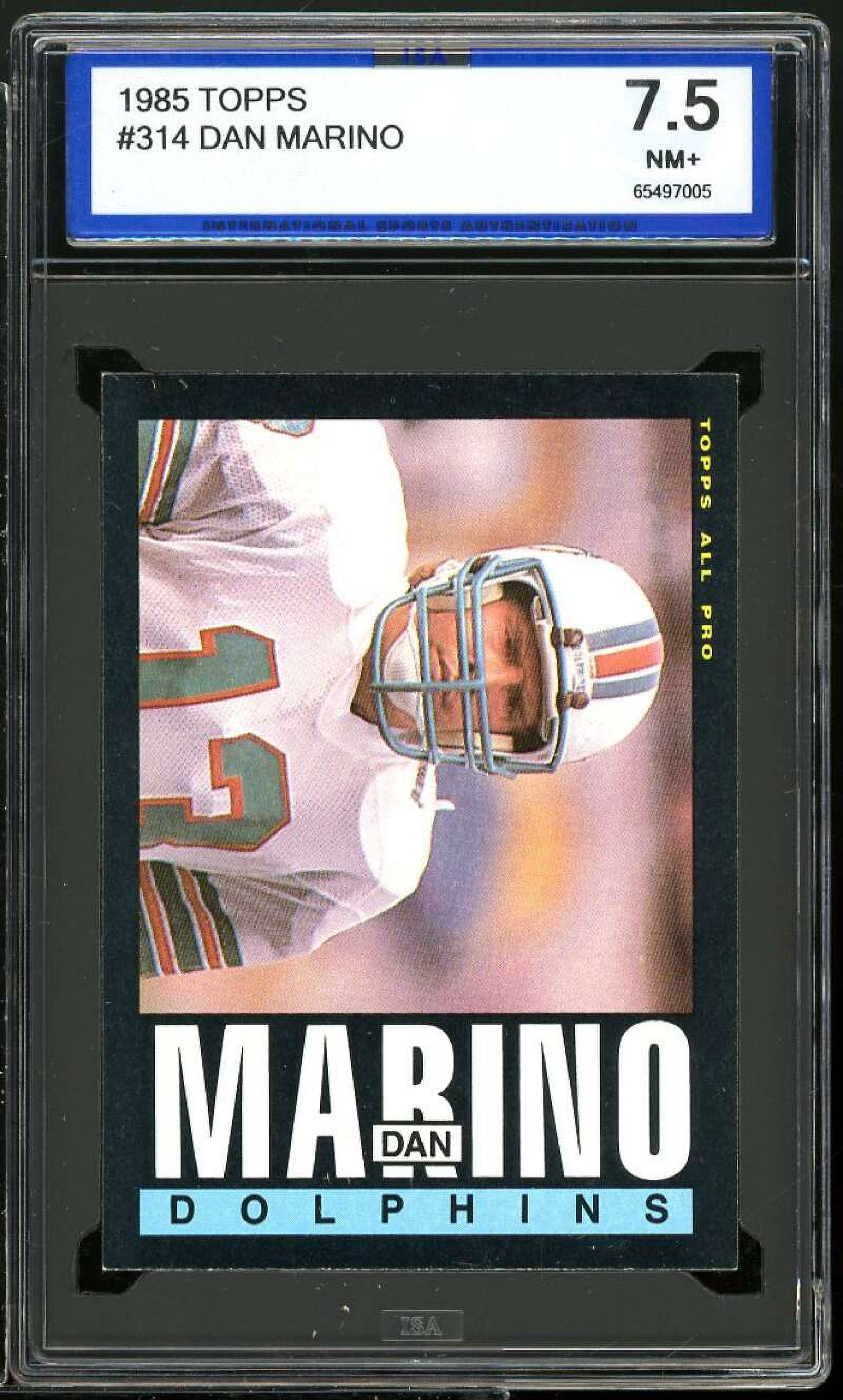 Dan Marino Card 1985 Topps #314 ISA 7.5 NM+ - Walmart.com