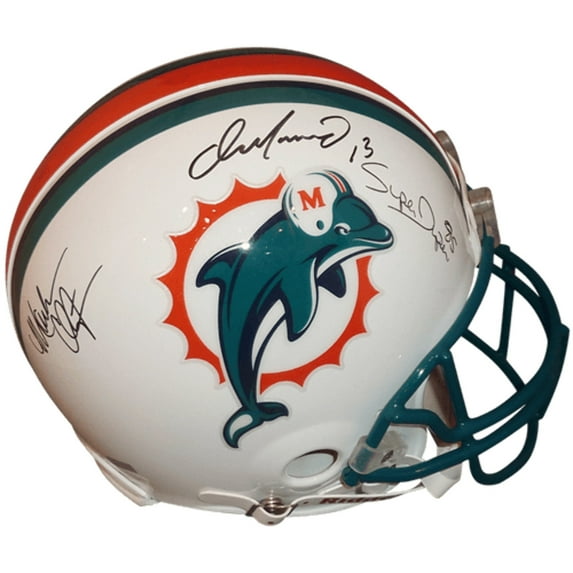 Dan Marino, Mark Clayton And Mark Duper Autographed Miami Dolphins ...