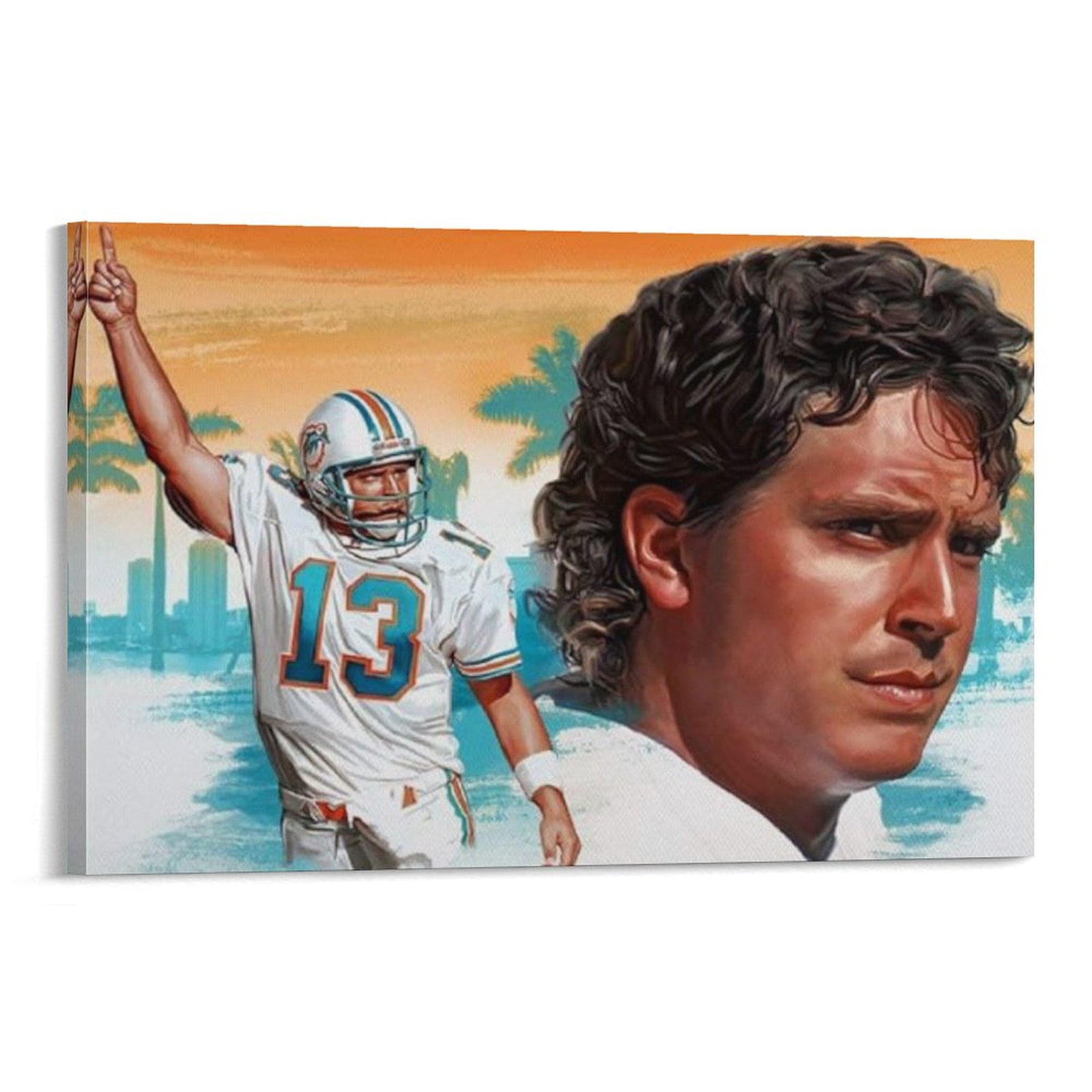 Dan Marino Poster Picture Painting On Canvas Wall Art Poster Scroll ...