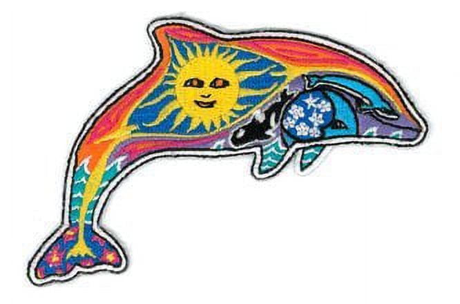 Dan Morris Night / Day Dolphin PATCH, Iron-On / Saw-On, Carded ...
