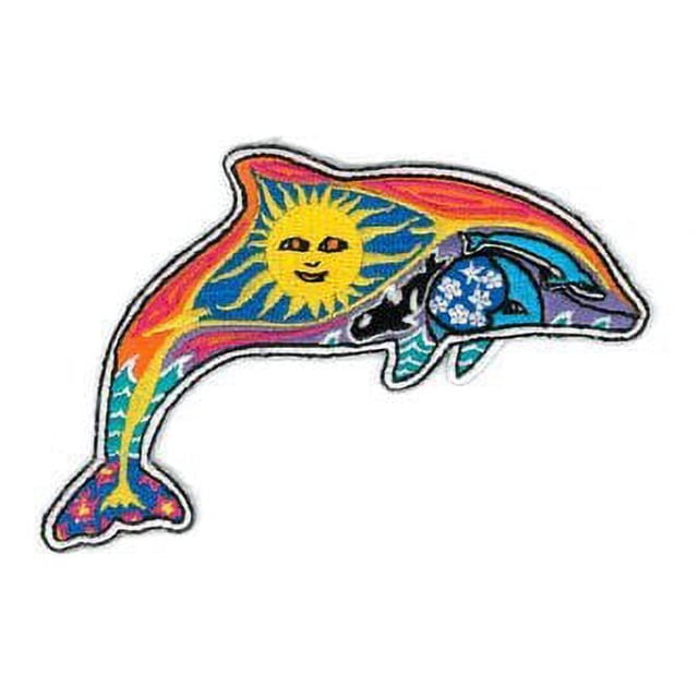 Dan Morris Night / Day Dolphin PATCH, Iron-On / Saw-On, Carded ...